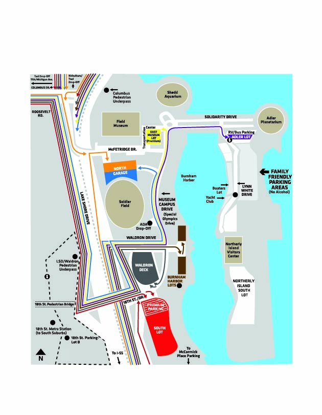 Entrance map | Reserve Soldier Field Parking Online
